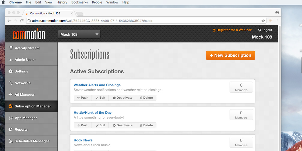 Commotion - Management Portal